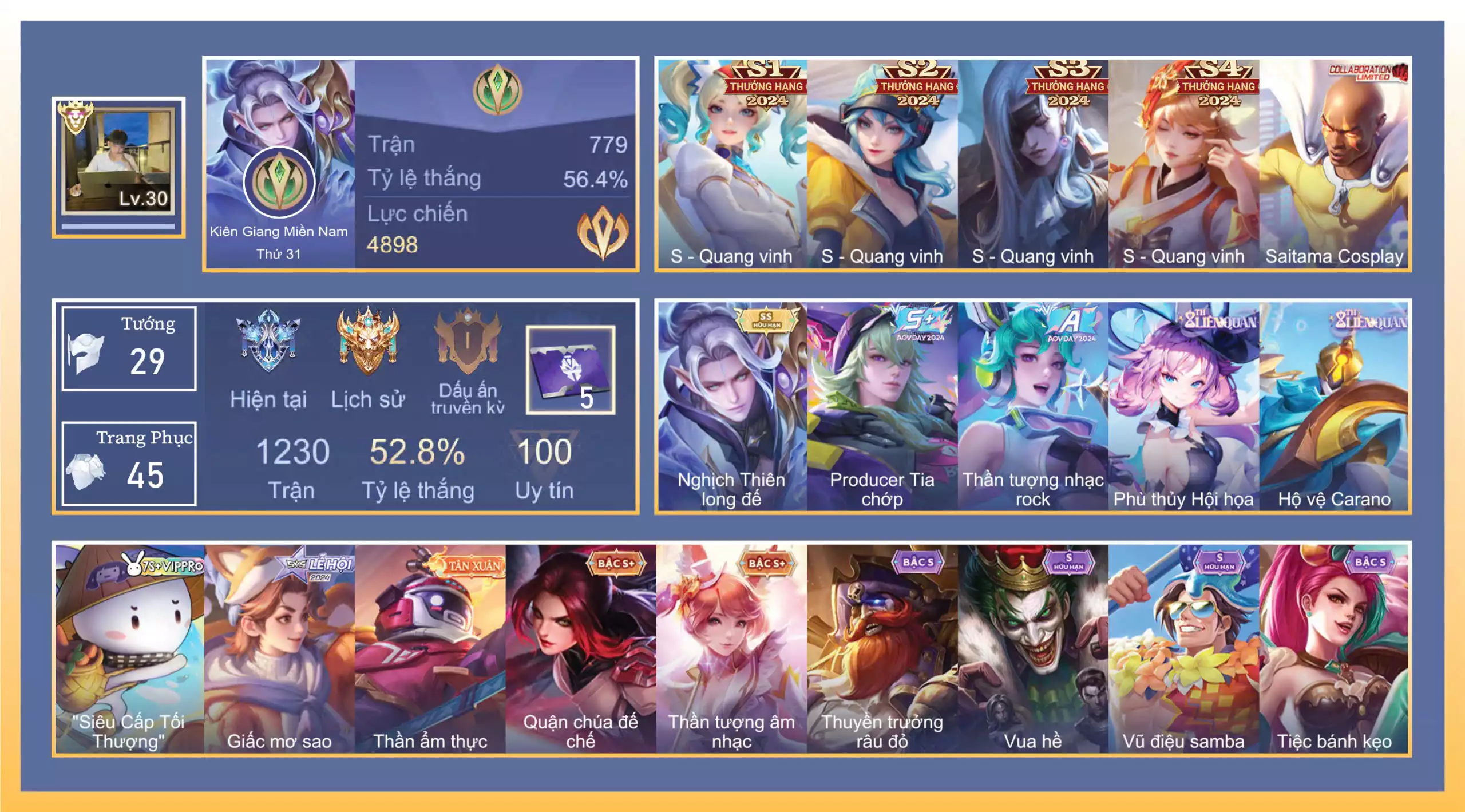 Acc #42670: Quilen Nghịch Thiên, Nak Tia Chớp, Vera Tia Chớp,.. trắng ...