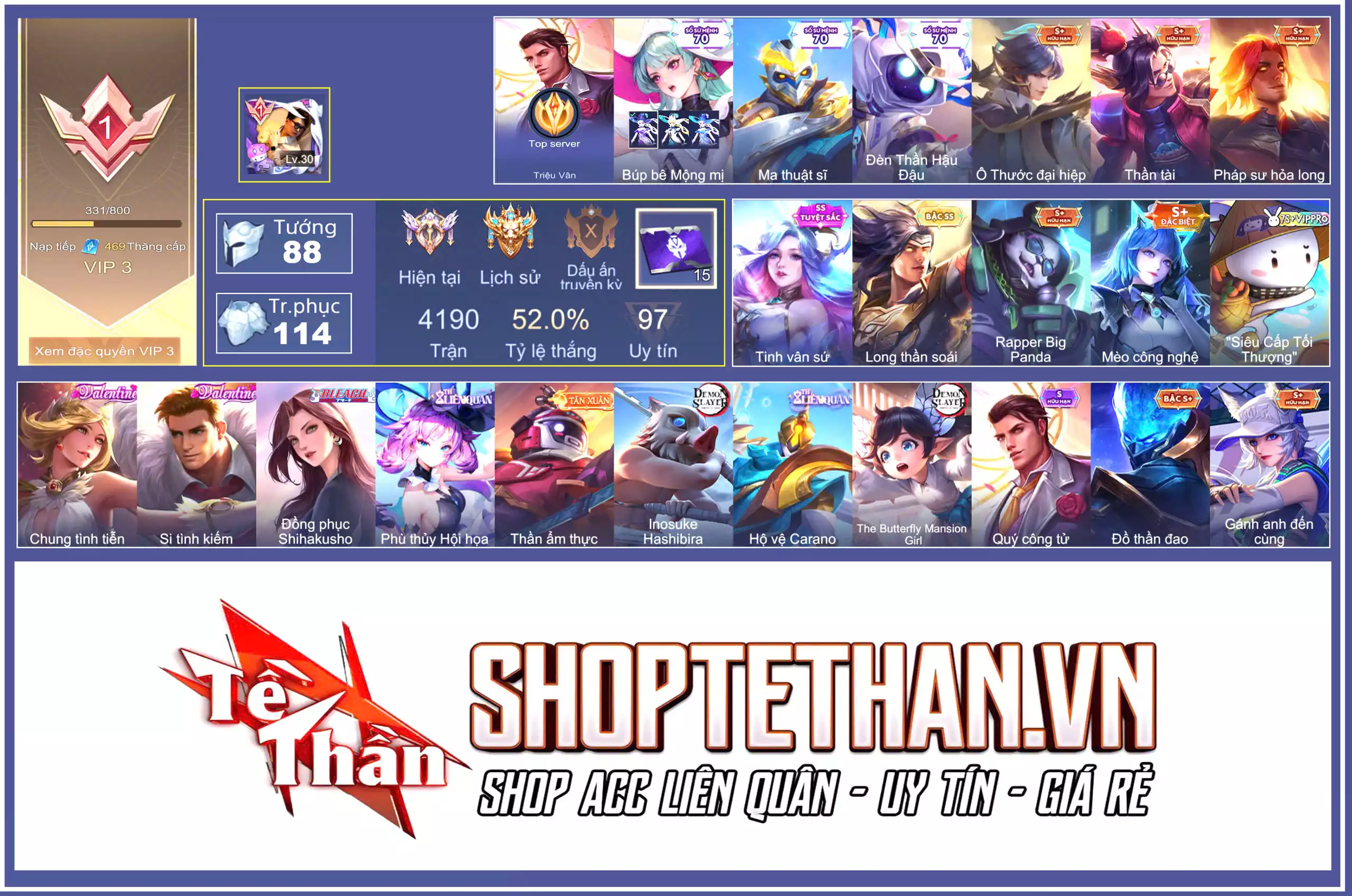 Acc #43279: CỤC VÀNG : Triệu Vân, Yorn Long thần soái...TRẮNG THÔNG TIN ...