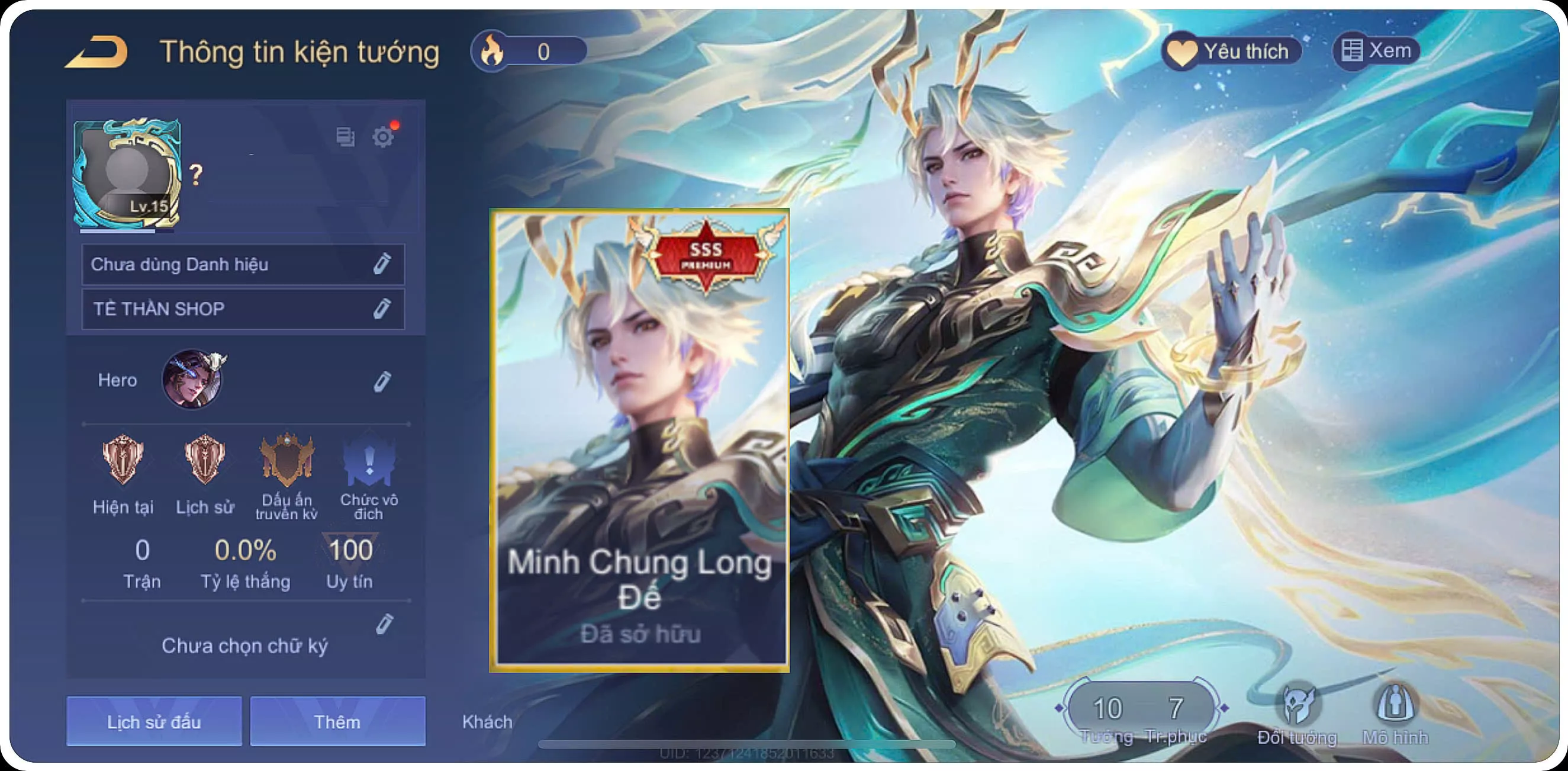 Acc #48169: AC REG: Triệu Vân minh chung long đế, sẵn tướng, free thẻ ...