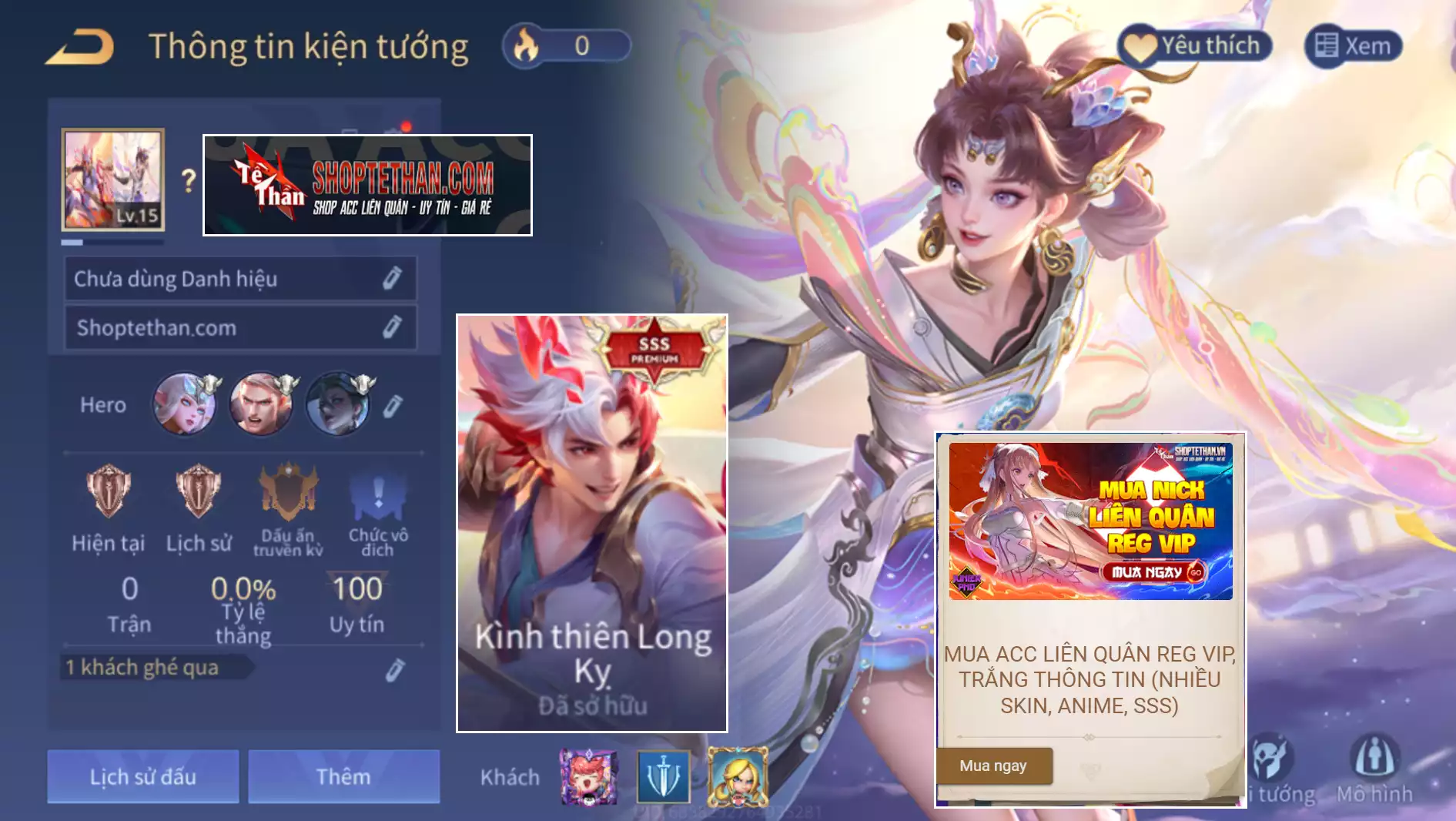 Acc #48828: ACC REG: Bijan Kình thiên Long Kỵ, Violet vọng nguyệt long ...