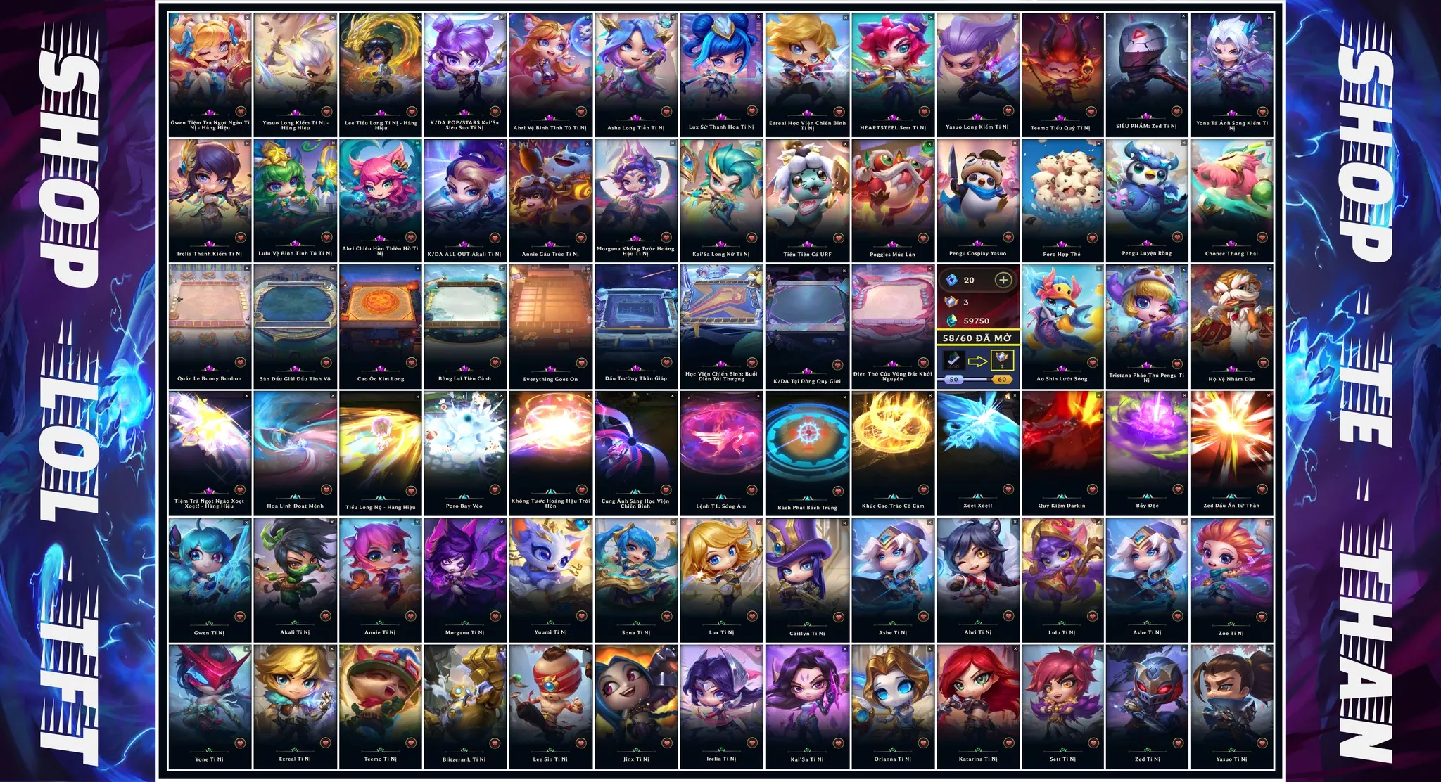 Acc #57712: 📮 ACC VIP FULL PET TFT 90% - FULL SÀN 80% 💎 29 PET TÍM 💎 32 ...