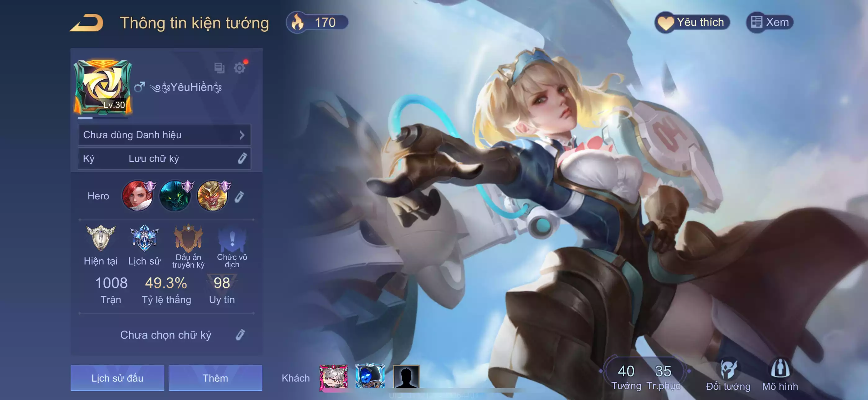 Acc #60297: Capheny …Trắng thông tin không liên kết, giá 120,000 đ