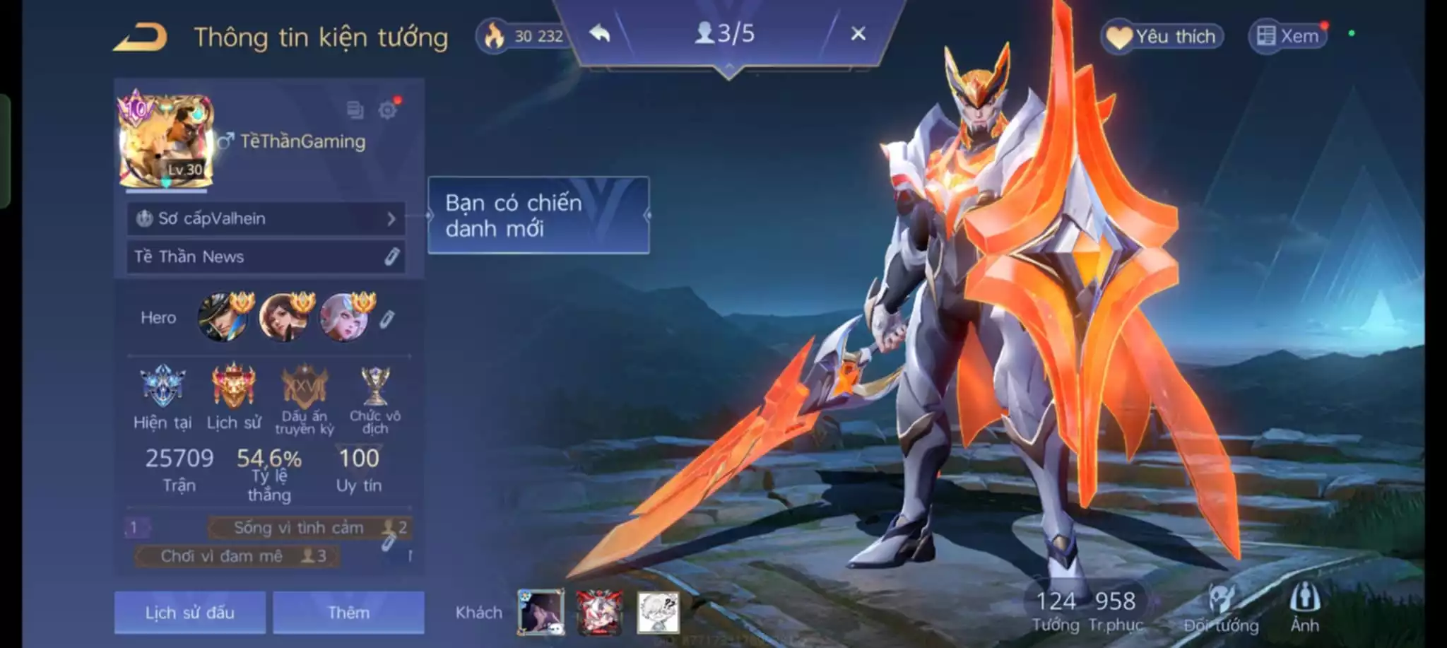 Acc #63169: MUA BÁN ACC LIÊN QUÂN FULL SKIN, FULL 27 ẤN CAO THỦ, MÁC ...